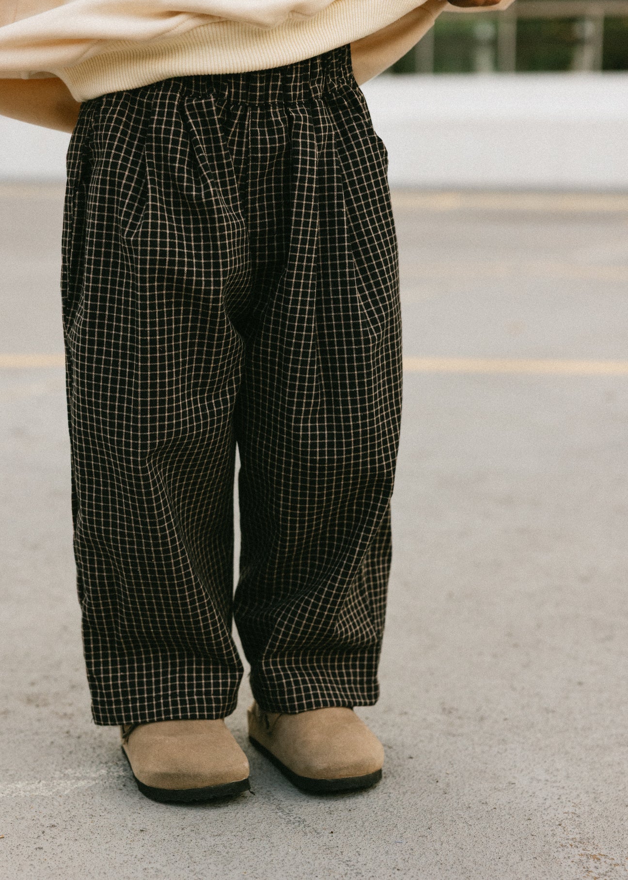 Check Pants- Onyx & Oat – Fostered Collection