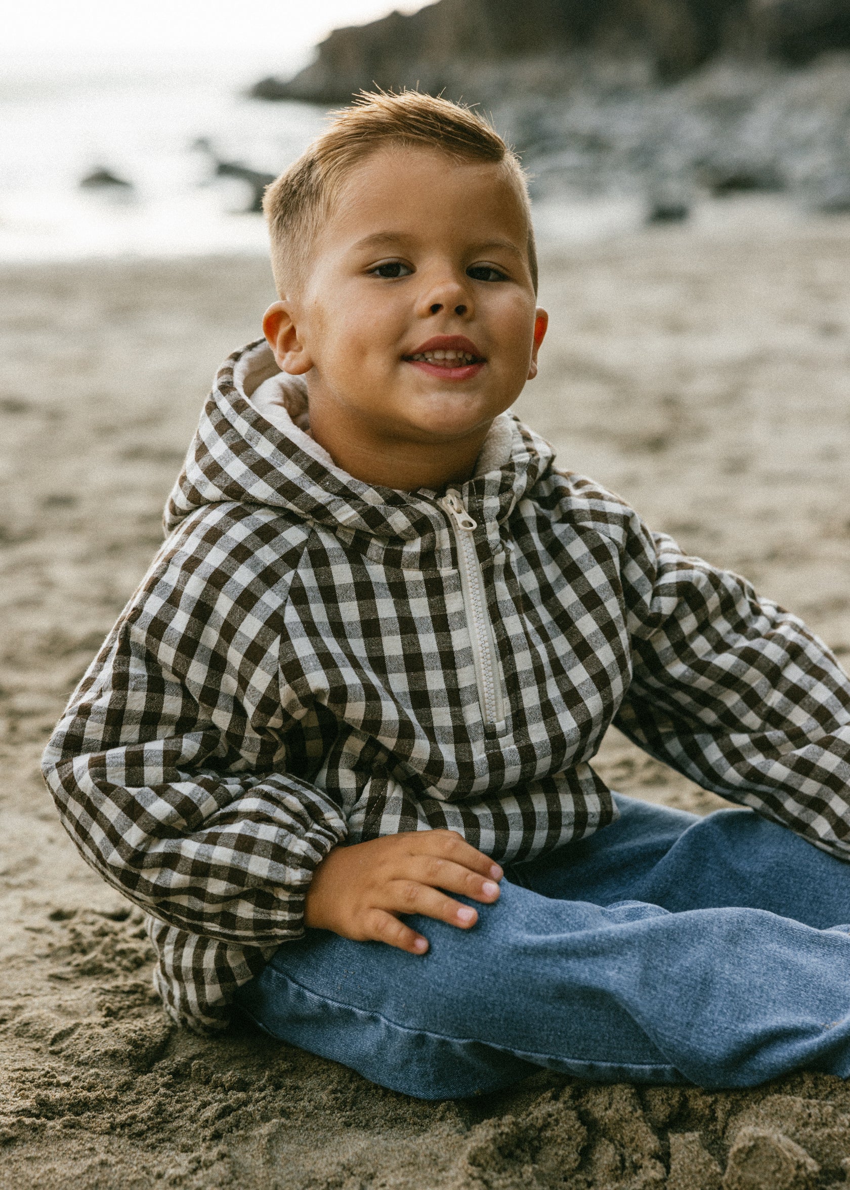 Half Zip Pullover- Gingham – Fostered Collection