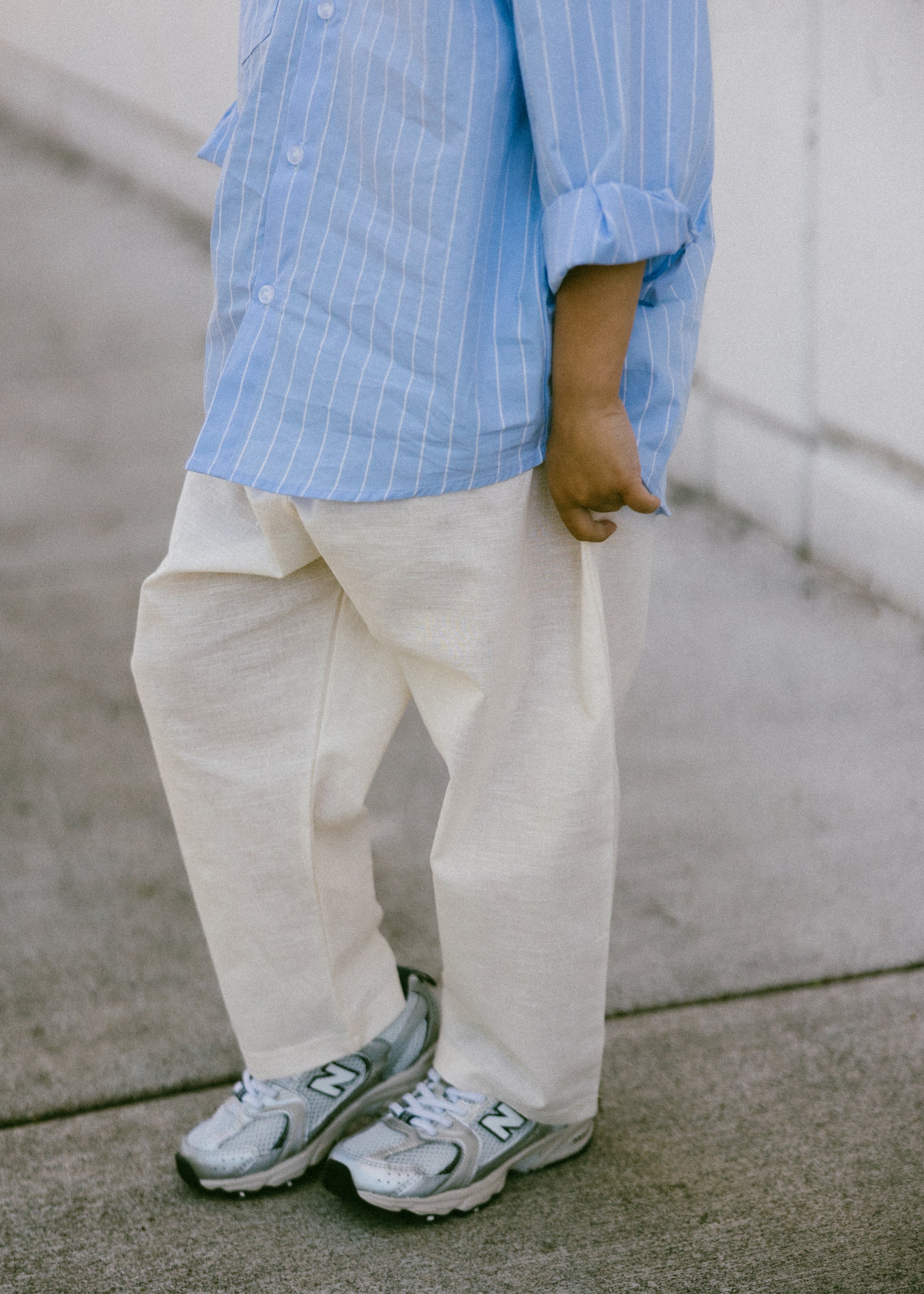 Tapered Linen Pants- Ivory – Fostered Collection
