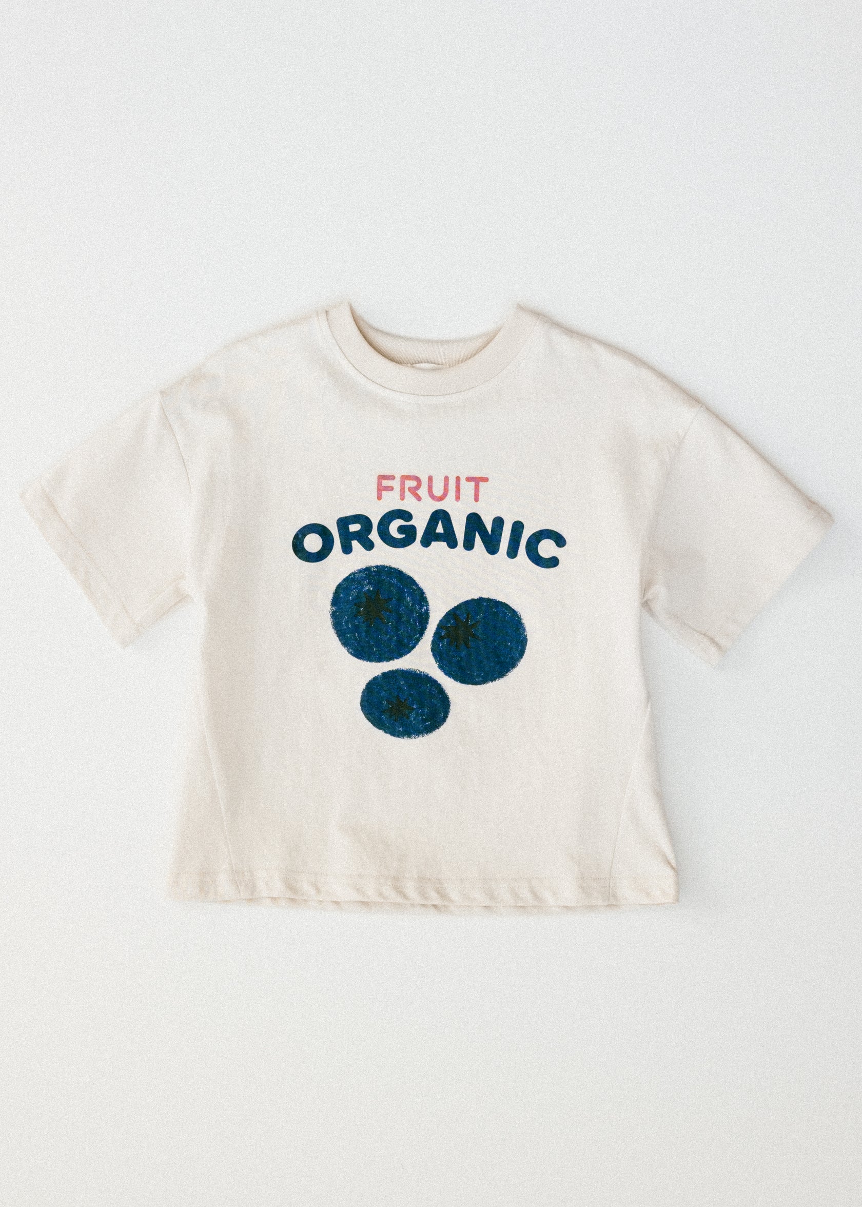 Oversized Graphic Tee- Blueberry Organic- Sand – Fostered Collection