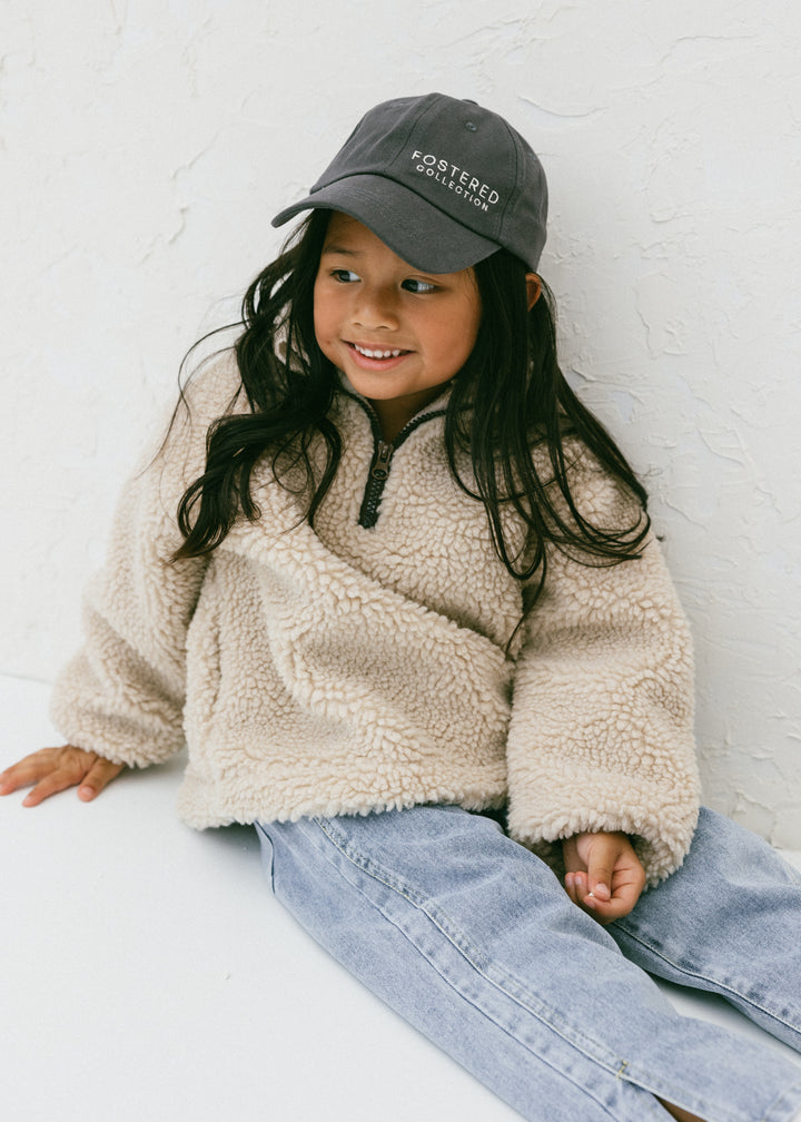 Sherpa Quarter Zip Pullover- Cream – Fostered Collection